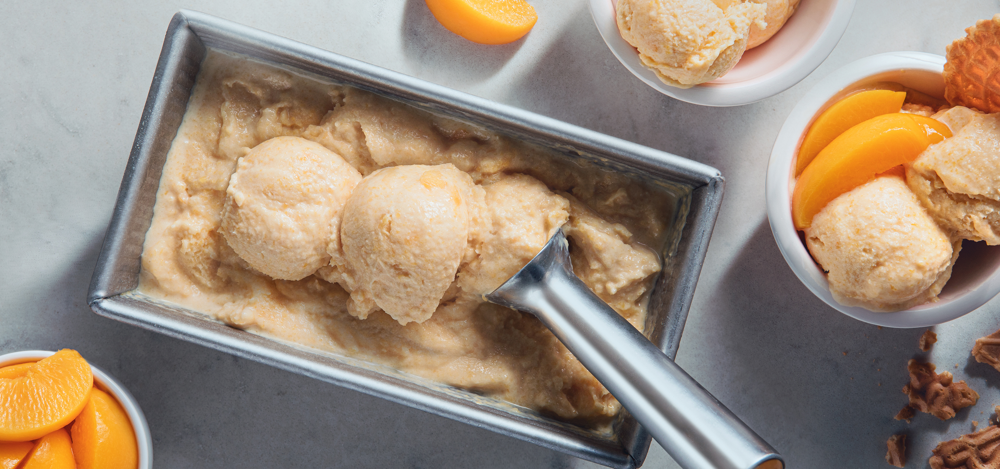 California Cling Peach Quick Soft Serve - California Cling Peaches